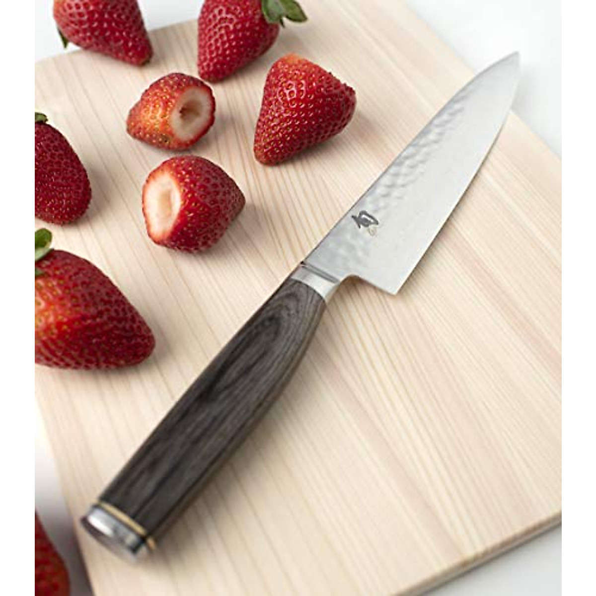 Shun Cutlery Premier Grey Utility Knife 6.5", Narrow, Straight-Bladed Kitchen Knife Perfect for Precise Cuts, Ideal for Preparing Sandwiches or Trimming Small Vegetables, Handcrafted Japanese Knife