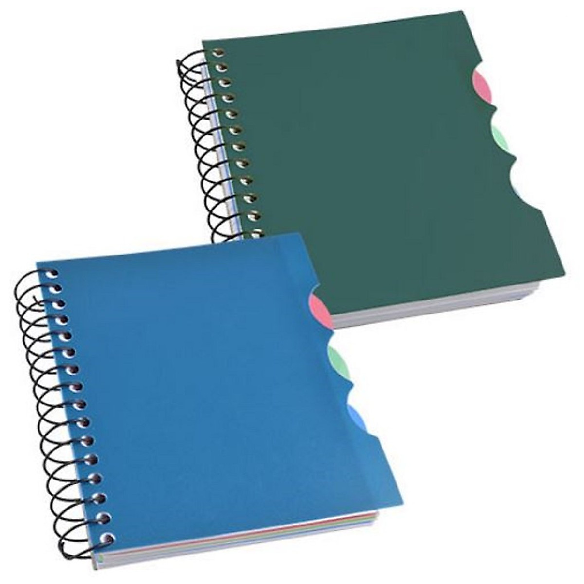 4-Subject Small Mini Spiral Notebooks with Plastic Covers, 4-ct Set