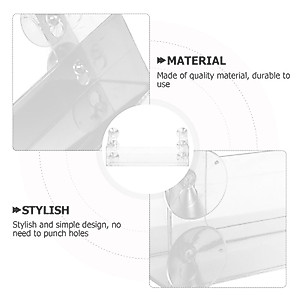 Yardwe Fridge Organizer 1pc Acrylic Display Risers Acrylic Storage Box Beverage Shelf Frige Rack Refrigerator Rack Suction Cup Display Stand Bracket Storage Rack Suction Rack