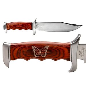 NDZ Performance Elk Ridge Outdoor Hunting Fixed Blade Full Tang Knife Butterfly