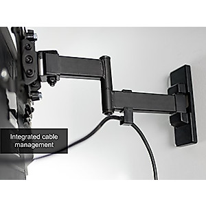 VIVO Full Motion TV Wall Mount for 13 to 42 inch Flat Plasma Screens, VESA Bracket Stand with Tilt and Swivel, Black, MOUNT-VW06