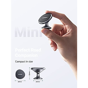 UGREEN Magnetic Car Phone Holder for Dashboard Cell Phone Mount Magnet Holder Adjustable Compatible with iPhone 14 13 Pro Max, iPhone 12 11 Plus SE XS XR 8 7, Samsung Galaxy S22, Google Pixel