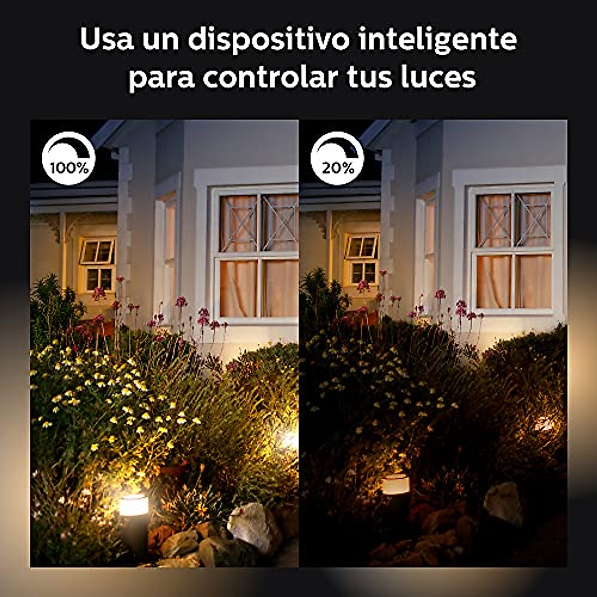 Philips Hue White Outdoor PAR38 13W Smart Bulbs (Philips Hue Hub required), 2 White PAR38 LED Smart Bulbs, Works with Alexa, Apple HomeKit and Google Assistant