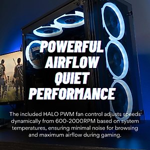 Empowered PC Stratos Micro Gaming Desktop - NVIDIA GeForce RTX 4070, Intel 12 Core i7-12700KF Processor, 32GB DDR5 RAM, 512GB NVMe SSD + 2TB HDD, WiFi, Windows 11 Home - RGB Gamer Computer