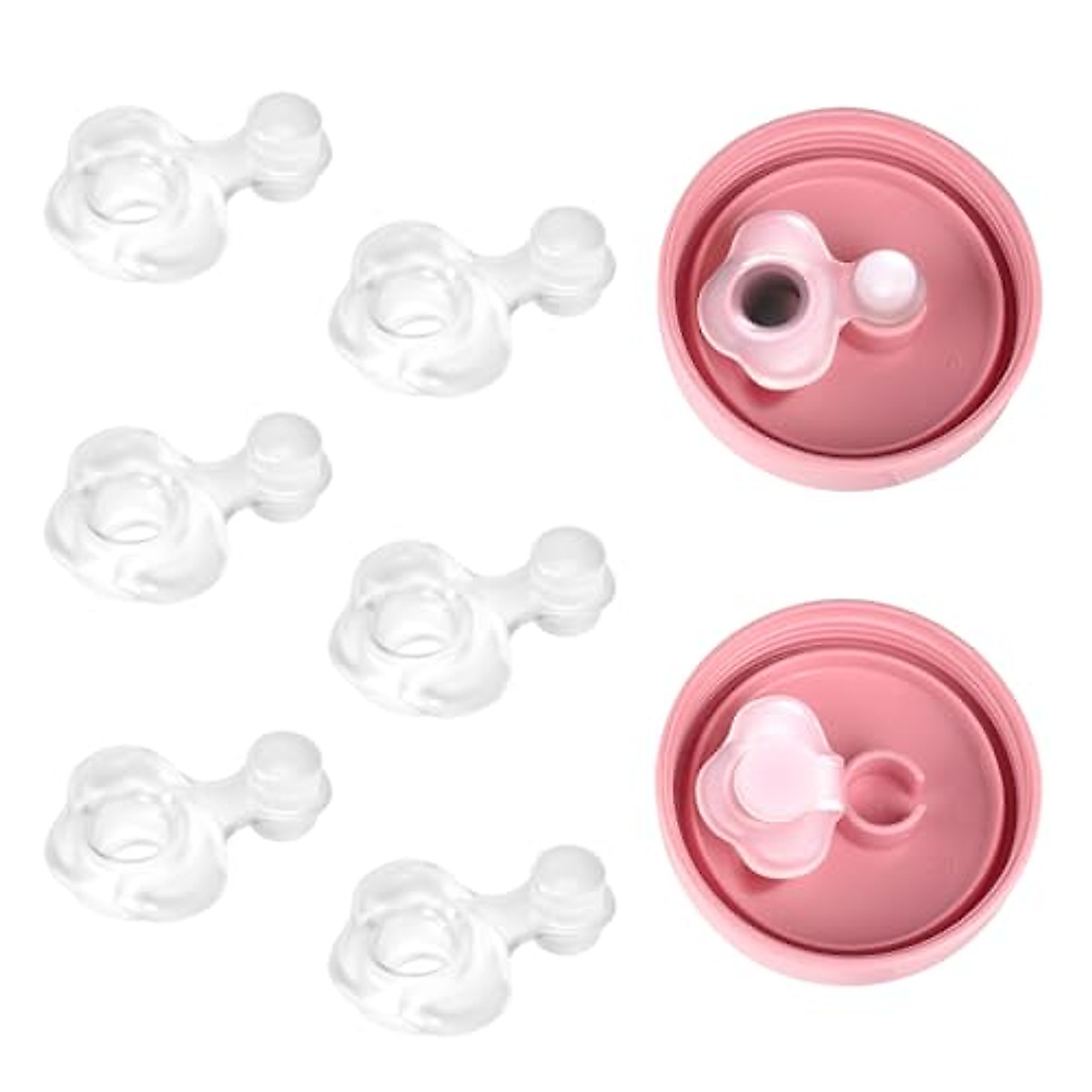 AVAIDave Silicone Replacement Valves for No Spill Cups 10 Oz, Reusable Replacement Valves for Sippy Cups,Dishwasher/Microwave Safe, One piece 6 Packs