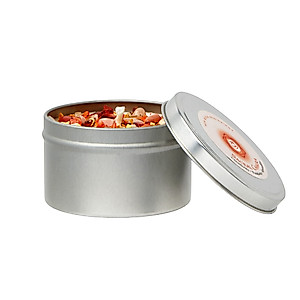 Sacral Chakra Candle by New Moon Beginnings - Chakra Candles - Dried Flower, Herb, & Crystal Candles - Aromatherapy Candles - Soy Candle - 8oz Tin