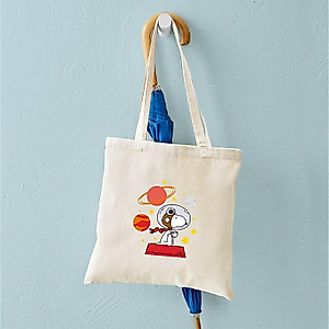 CafePress Space Snoopy Canvas Tote Shopping Bag