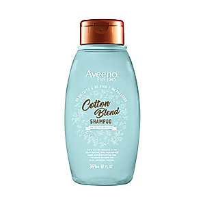 Aveeno Blend Sulfatefree Shampoo for Light Moisture Soothed Scalp Gentle Cleansing Shampoo With Nourishing Oat Paraben Dyefree, White Cotton, 12 Fl Oz
