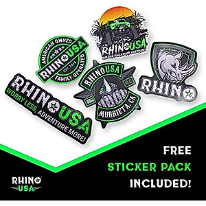 Rhino USA Recovery Tow Strap (3" x 20') + Tree Saver Strap (8' x 3") - Lab Tested 31,518lb Break Strength - Emergency Off Road Recovery Rope Combo