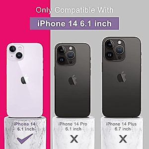 DEENAKIN Compatible with iPhone 14 Case with Screen Protector - Silky Silicone - Enhanced Camera Cover - 16ft Drop Tested - Slim Fit Protective Phone Case for Men Women Girls 6.1" - Hot Pink