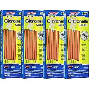 PIC CIT STK Citronella Mosquito Repellent Sticks 5 count (4 Pack)