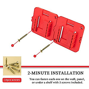 5 Pack Battery Holder for Craftsman 20V Battery Mounts Dock Holder Fit for CMCB204 CMCB202 CMCB201 CMCS500B(w/10 Screws, No Battery)