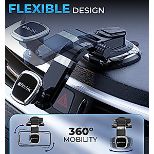 Bestrix Phone Holder for Car, Magnetic Car Phone Mount | Dashboard Cell Phone Car Phone Holder Compatible with iPhone 12 11 Pro,Xr,Xs,XS MAX,XR,X, Galaxy S20 Note 20 Ultra & All Smartphones