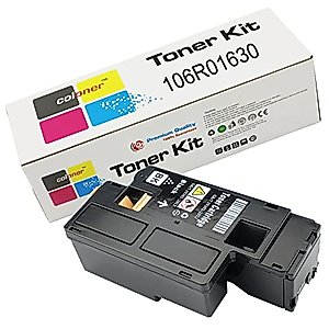 Coloner 2,000 Pages Compatible Replacement Toner Cartridges for Xerox Phaser 6010 Phaser 6000 WorkCentre 6015 Toner WorkCentre 6015V/B 6015V/N 6015V/NI 1 Pack Black 106R01630