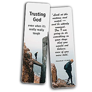 Religious Bookmarks About Waiting on God to Answer Prayer (12 Pack) - Encouraging Bible Verses for Men Women Church Supplies Cell Group Hospital Ministry Stocking Stuffers