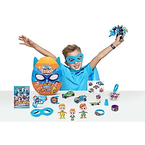 ZURU Vlad & Niki Superhero Surprise Egg Robot Battle with 20+ Surprises, Blue, Series 1
