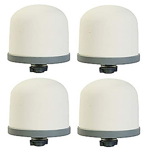 Huining Ceramic Dome Water Filter, Replacement Filter for Water Pre-Filtration Unit Filter Media Replacement 0.15 to 0.5 Micron for Household Water Bucket Filtration System Water Pitcher (4pcs)