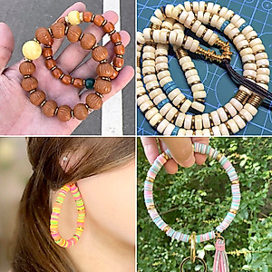 Cheriswelry 370pcs 6x1mm Flat Round Metal Heishi Beads Spacer Gold Plated Hematite Beads Friendship Bracelet Boho Beads Flat Disc Coin Loose Beads for Surfer Bohemian Jewelry Making Supplies