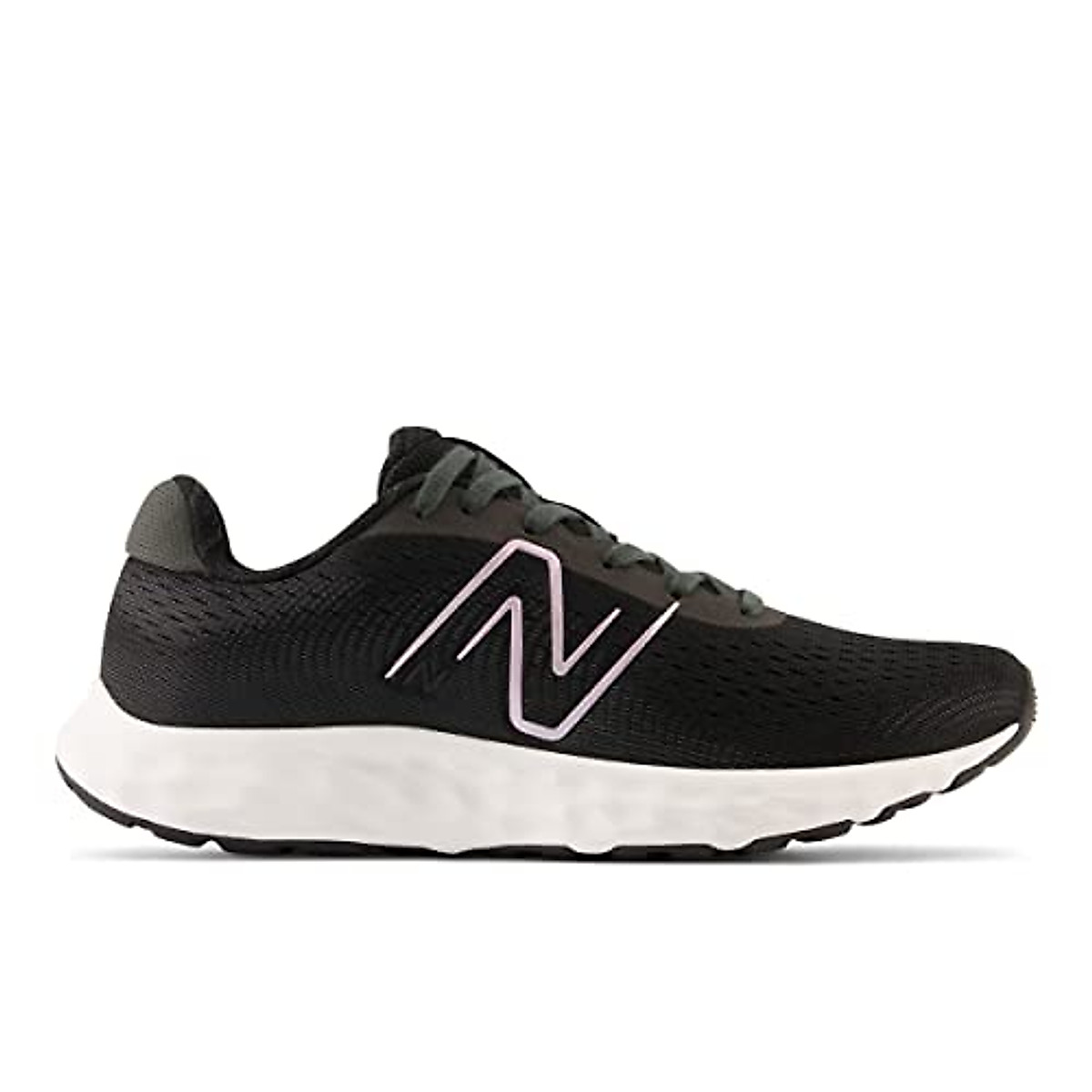 New Balance Women's 520 V8 Running Shoe, Black/White, 8