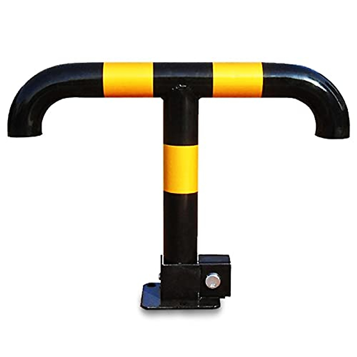 CAIMIAO Car Parking Space Lock Bollard T Shape Foldable Security Post Bollard Parking Post Strong and Sturdy Traffic Visible Warning Sign (Color : Black, Size : Yellow)