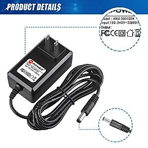 PKPOWER 9V AC Adapter Power Supply for Emerson 1-FS4000 1-FS4000-000 1FS4000000 Swiffer Sweeper Vacuum Power Supply Cord