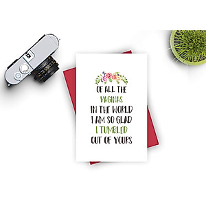 Decolove Cheeky Birthday Card for Mom Mother, Rude Mother's Day Card, Gag Card for Mama