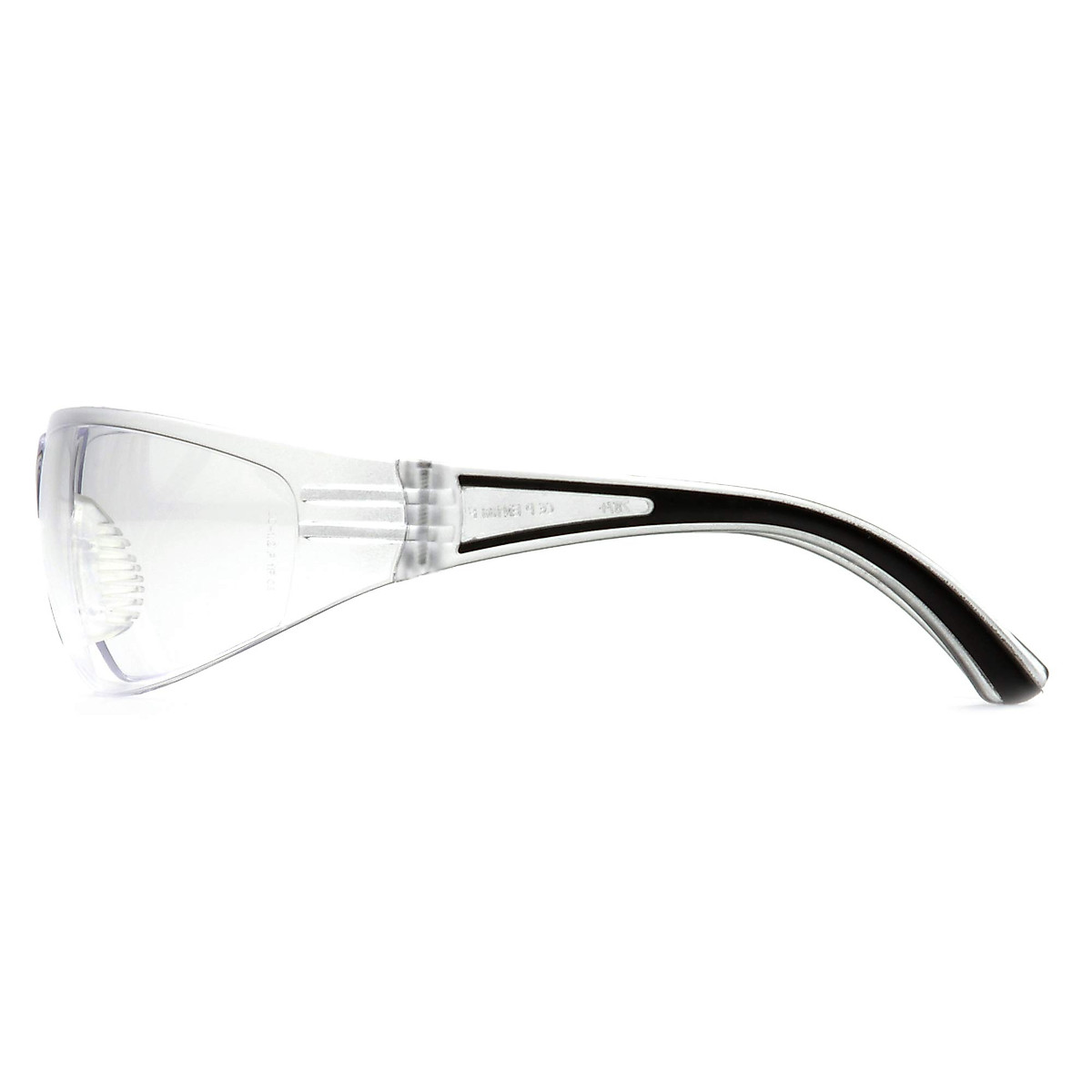 Pyramex Cortez Safety Eyewear, Clear Lens With Black Temples