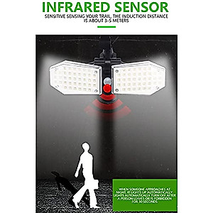 ZHUANYIYI Solar Lights Outdoor,LED Solar Wall Lights Outdoor Waterproof Garden Lighting with PIR Motion Sensor,for Home Garage Villa Street Garden,etc