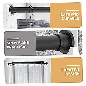 KONTONTY 6pcs No Drilling Mounted Duty Bathrooms Home Wall Bathroom Accessories Fixing Screws Household Adhesive Curtain Adhensive Holders for Tension Kitchen Heavy Wall-mounted Rods