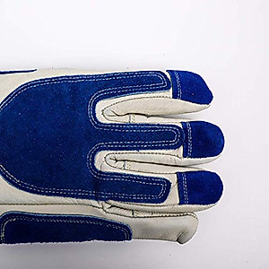 Sporting Style Animal Handling Gloves Bite Proof Reinforced Leather for Dog Training,Cat Scratch,Multipurpose Pet Glove, Grooming,Falcon,Grabbing,Reptile,Snake