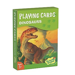 Peaceable Kingdom Full Deck of Themed Playing Cards for Kids – Dinosaur - Includes Instructions for a Classic Card Game - Great Gift for Ages 3 & up
