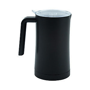 MOPHOM Milk Frother, Electric Frother and Evaporator for Coffee Milk,Hot Chocolate,Black, 350 ml Automatic Frother for Hot or Cold Milk with Touch Screen and 4 Modes, (Black)