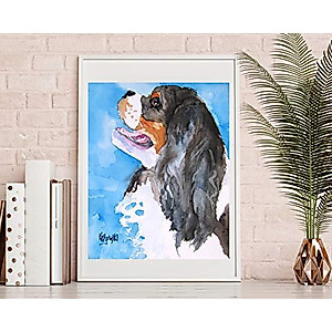 Cavalier King Charles Spaniel Art Print | Cav KC Gifts | From Original Painting by Ron Krajewski | Hand Signed Artwork in 8x10” and 11x14” Sizes