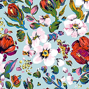 Vera Bradley Women's Cotton All in One Crossbody Purse With RFID Protection, Sea Air Floral - Recycled Cotton, One Size