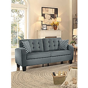 Homelegance Sinclair 72" Fabric Sofa, Gray