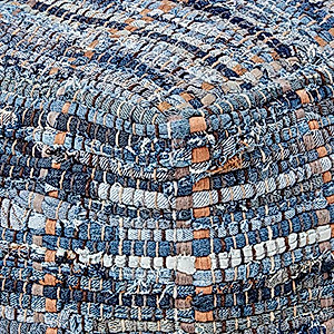 Christopher Knight Home Harris Fabric Pouf, Denim