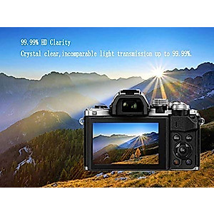 PCTC Tempered Glass Screen Protector Compatible for Sony ZV-E10 ZV-1 ZV-1M2 ZV1M2 ZVE10 ZV1 ZV-1F ZV1F Cover (3 Pack),0.3mm 9H Hardness Tempered Glass Flim Against- Scrach/Fingerprint/Water