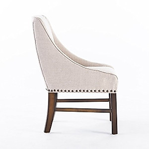 Christopher Knight Home James Fabric Dining Chair, Wood, Natural