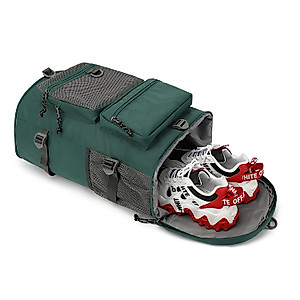 Gym Duffle Bag Backpack 4-Way Waterproof with Shoes Compartment for travel Sport Hiking laptop (Green) XL