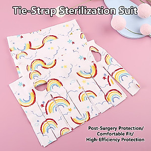 Breathable Cat Recovery Suit, Post-Surgery Onesie for Cats, E-Collar Alternative, Anti-Licking, Ideal for Abdominal Wounds, Skin Diseases & Neutering (Rainbow, L)