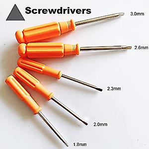 SIKAMI Screw Triangle Head Magnetic Screwdrivers Set 5 Sizes 1.8mm 2.0mm 2.3mm 2.6mm 3.0mm, SKZIRI Screws Driver Tool Kit for Fixing Electronic Toys (Tiangle Screwdriver Set-Mini Size) (SKZ0026)