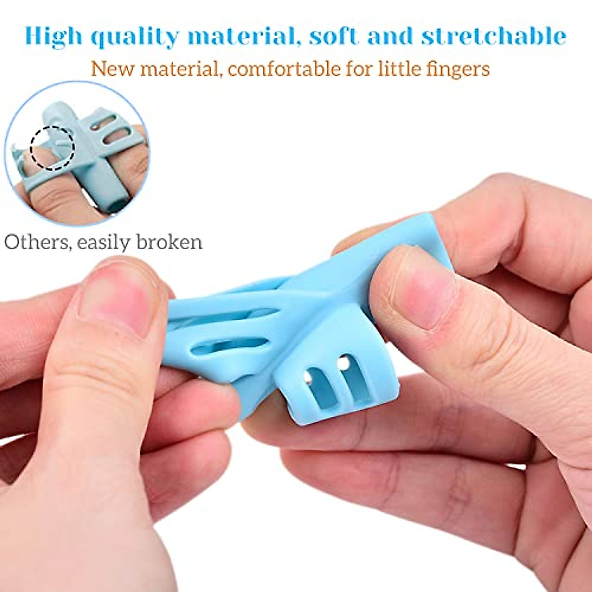 3Pack Pencil Grips for Kids Toddlers 2-4 Years Handwriting Posture Correction Training Writing Aid Tools, Pencil Grippers Holder for Kindergarten Classroom, Preschoolers, Beginning Writer Special Need