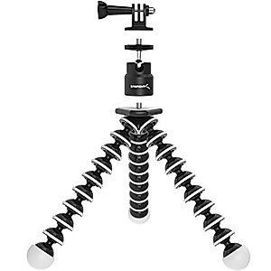 SABRENT Flexible Tripod with Ball Head Bundle for Standard Tripod Mount (GP-TRPD-TBHD)