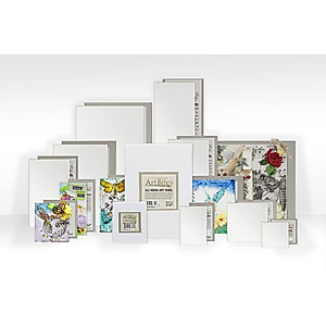 Creative Mark ArtBites Canvas Textured Boards 5-Pack - 2.3mm Stock Board Mounted Mini Canvases for Painting, Sketching, Printing & More! - 5x7