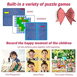 sikiwind Kids Camera for Boys and Girls, Digital Camera for Kids Toy Gift, Toddler Camera Birthday Gift for Age 3 4 5 6 7 8 9 10 with 32GB SD Card, Video Recorder 1080P IPS 2.4 Inch