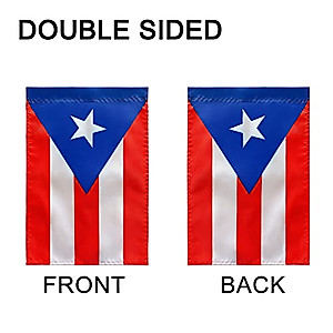 TSMD Puerto Rico Garden Flag Puerto Rican Flags Double Sided Outdoor Yard Decorative,12"x 18",2 Pack