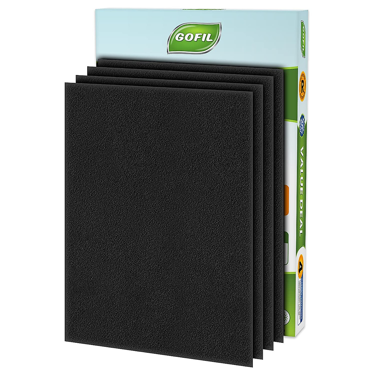 GOFIL 4 Pack Replacement Filter Includes 4 Carbon Pre-filters Compatible with Air Purifier Model HPA300 series, PA300/HPA304/HPA8350, HPA5300 series models, HRF-AP1 Filter A