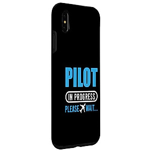iPhone XS Max Pilot In Progress Airplane Aircraft Aviation Pilot Case