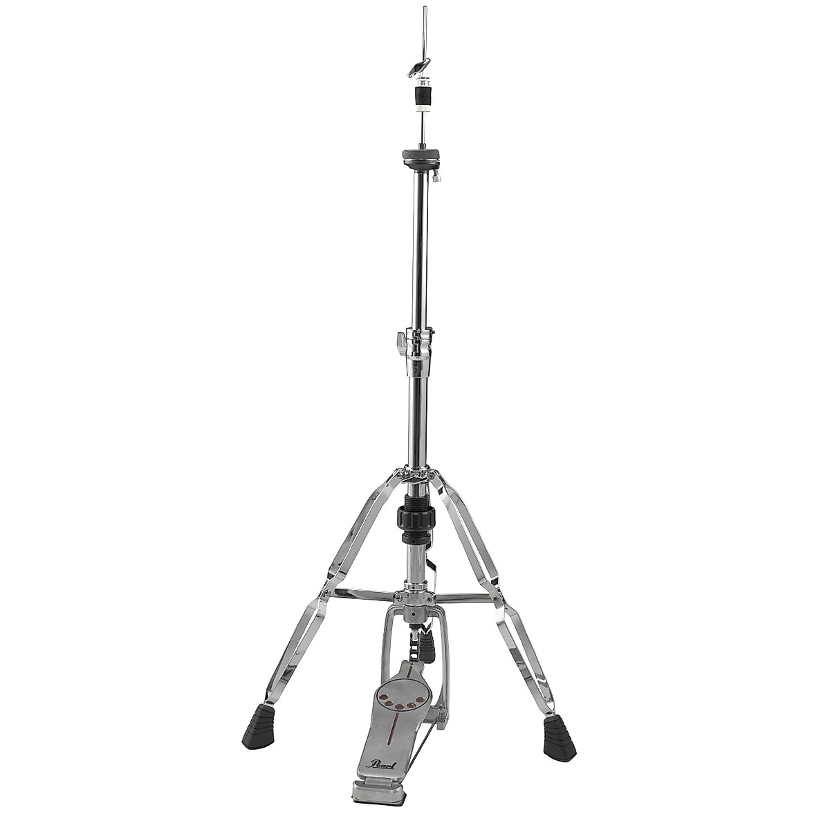 Pearl H930 Double-Braced Hi-Hat Stand with Longboard Swiveling Footplate, Adjustable Precision Spring Dial, and Heavy Double-Braced Tripod Base. Accepts Double Bass Drum Pedals.