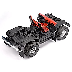 RC Car Full Interior Body Shell Cab Seat Kit for 1/10 RC Crawler Car Traxxas TRX4 1979 Blazer G161KR(Red)